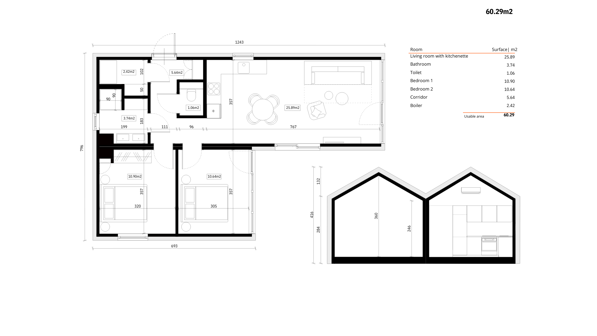 Een modern Tiny Houses: modulair en compact wonen op zijn best